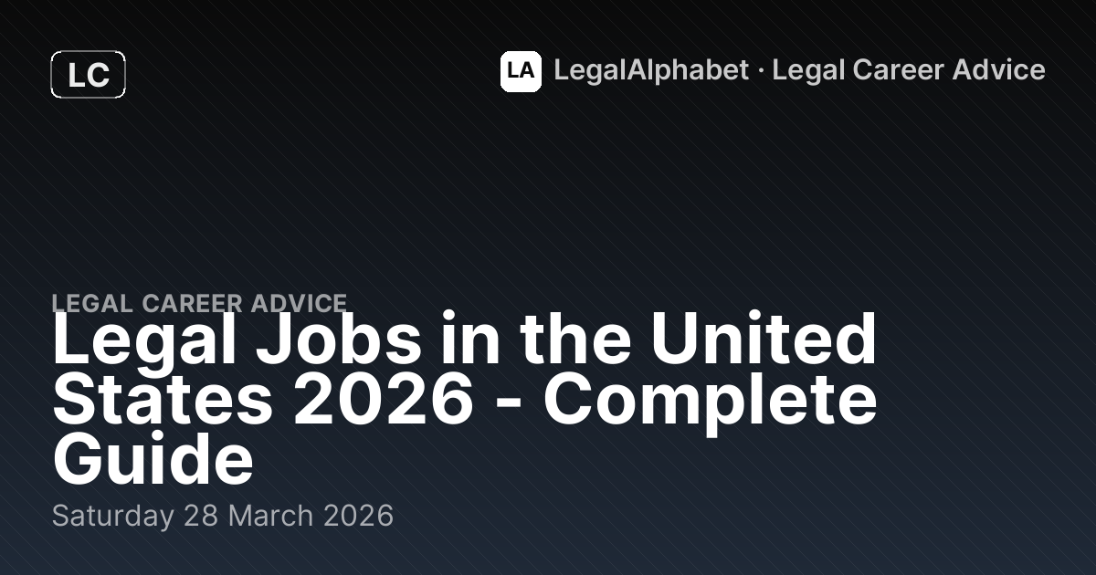 Legal Jobs in the United States 2026 - Complete Career Guide